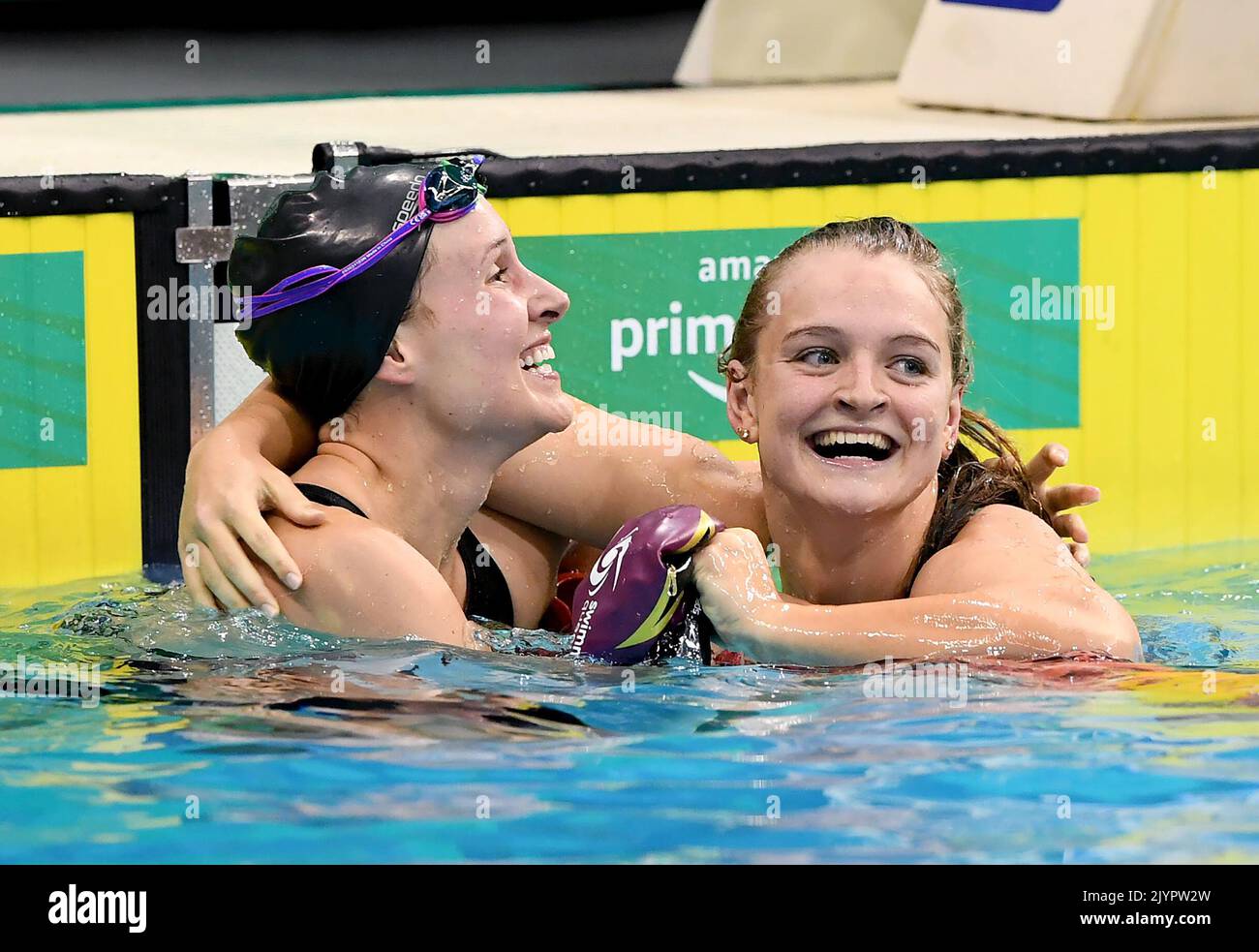 Jessica Hansen (left) and Chelsea Hodges celebrate following the Women ...