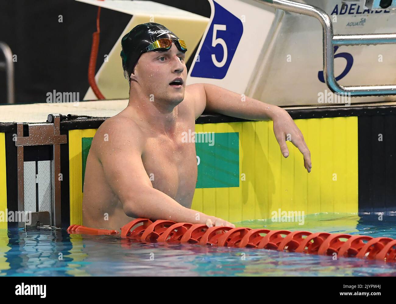 Elijah Winnington looks on following the Men’s 200m Freestyle Final at ...