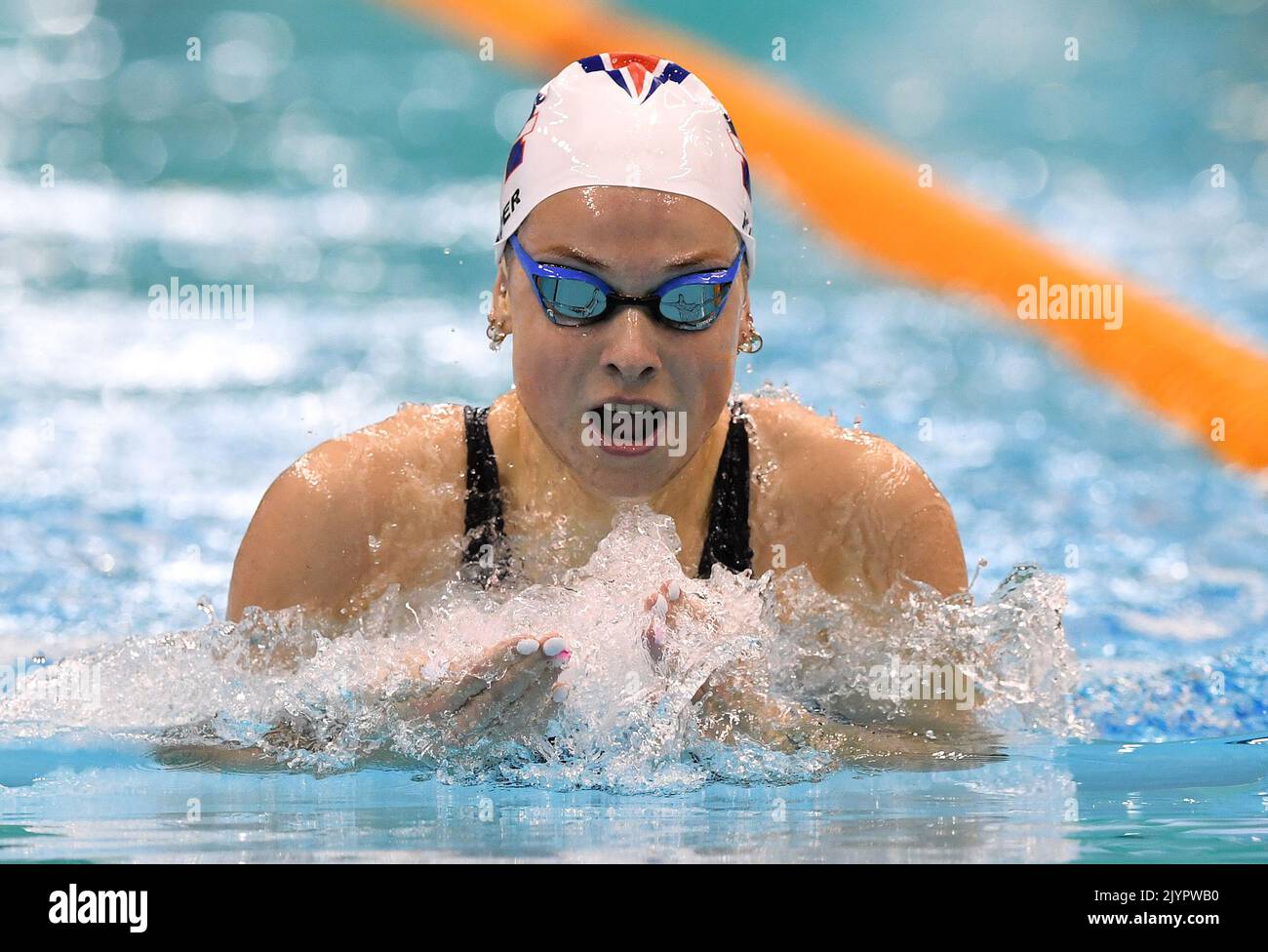 Tara Kinder swims during the Women’s 200m Individual Medley Heats at ...
