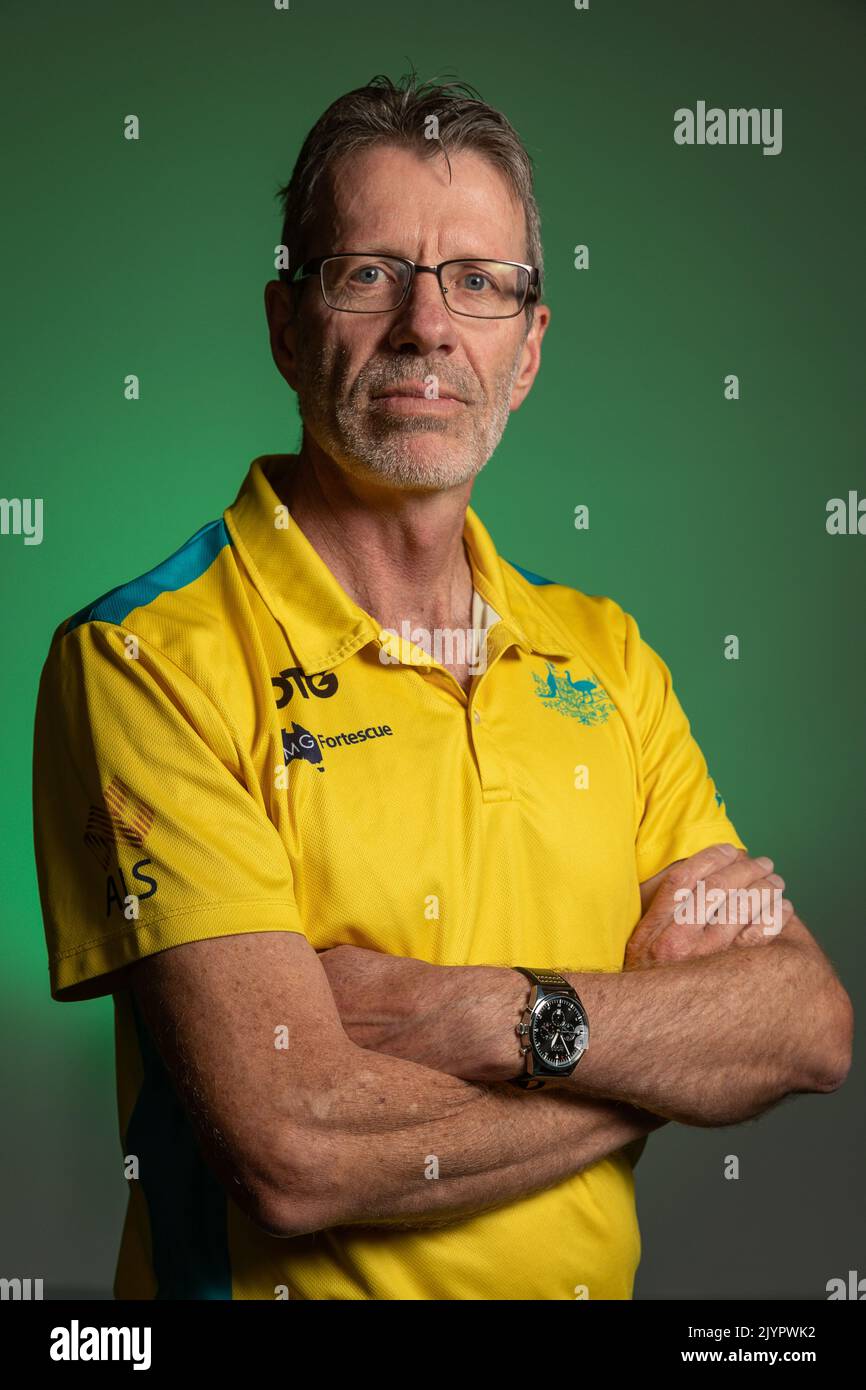Kookaburras head coach Colin Batch poses for a photograph during an ...