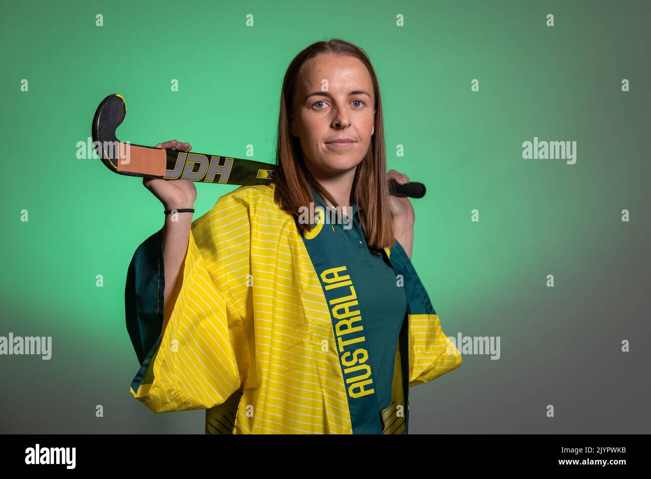 Emily Chalker of the Hockeyroos poses for a photograph during an ...