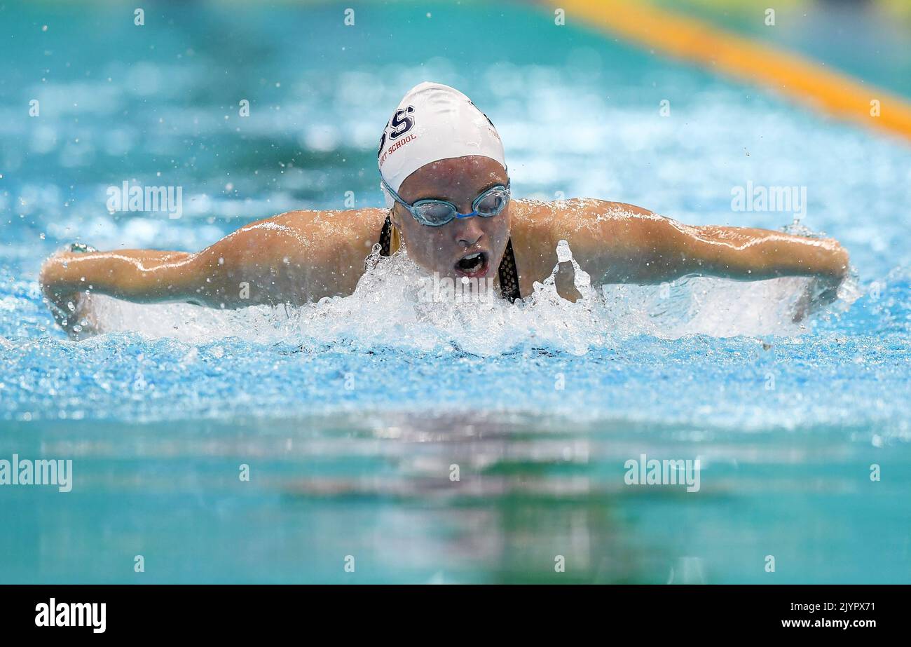 Laura Taylor swims during the Women’s 200m Butterfly Heats at the ...