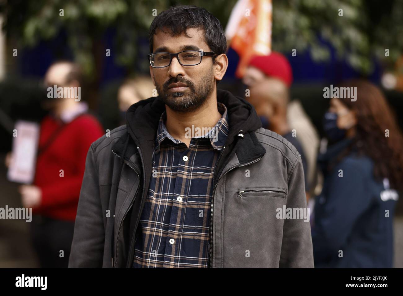 Tamil Refugee Council representative Aran Mylvaganam poses for a ...