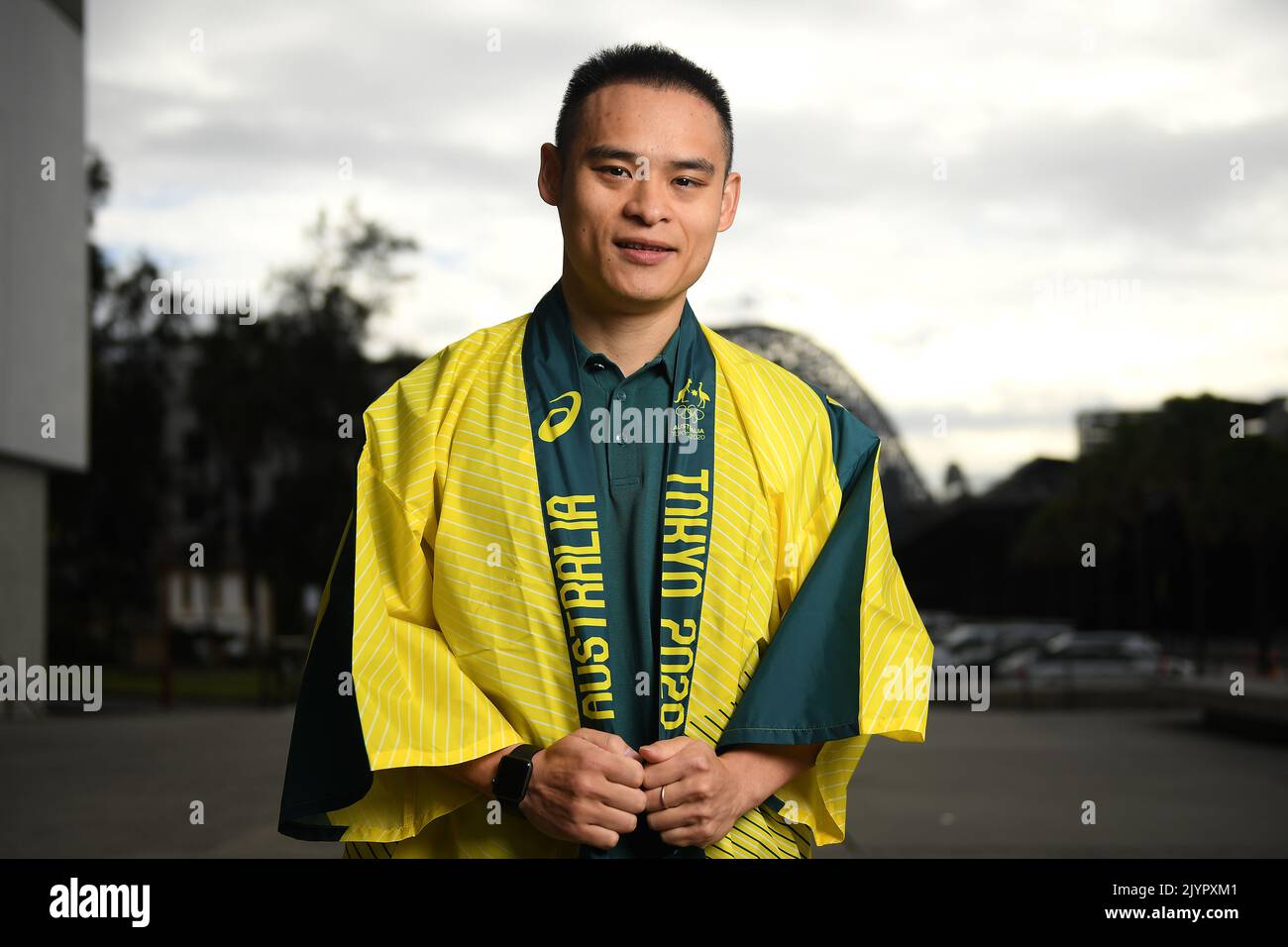 x poses for a photograph during the announcement of the Australian ...