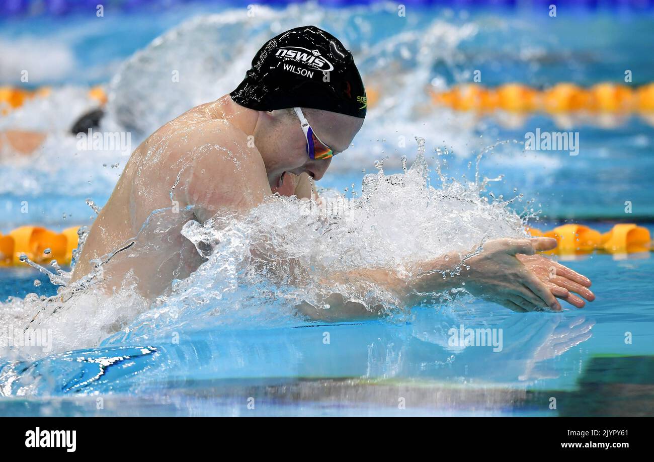 Matthew Wilson swims during the Men’s 200m Breaststroke Finals at the ...
