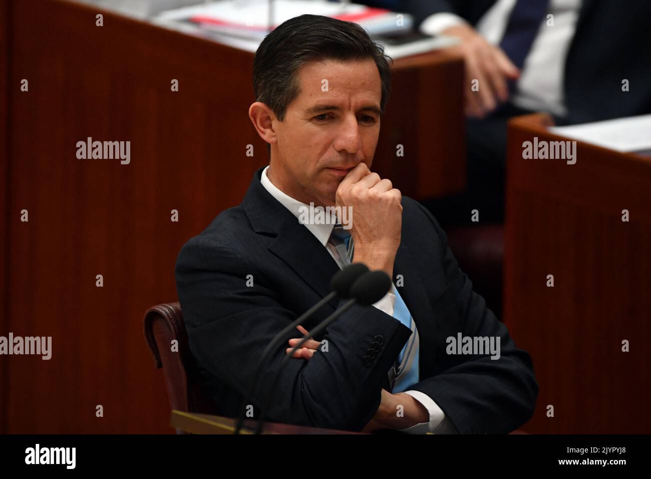 Minister for Finance Simon Birmingham during Question Time in the ...