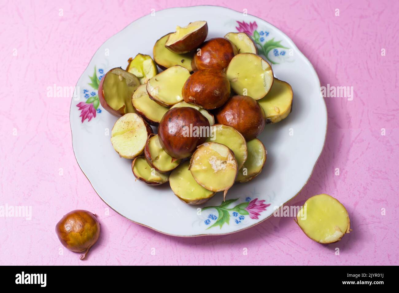 this fruit is called jengkol Stock Photo - Alamy