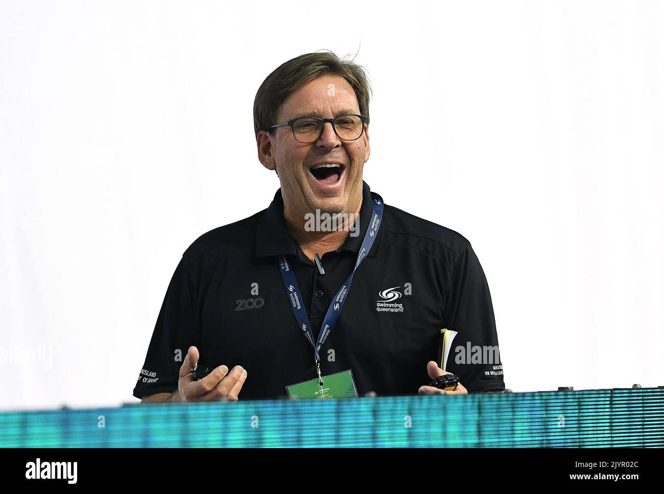 Coach Michael Bohl is seen during a training session at the Australian ...