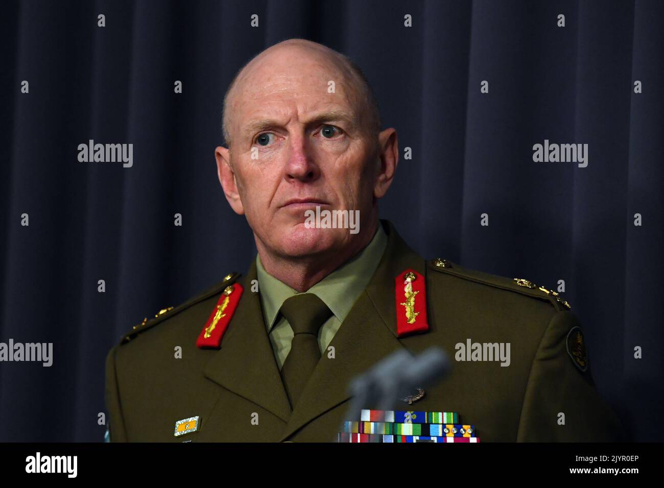 COVID-19 Taskforce Commander, Lieutenant General John Frewen at a press ...
