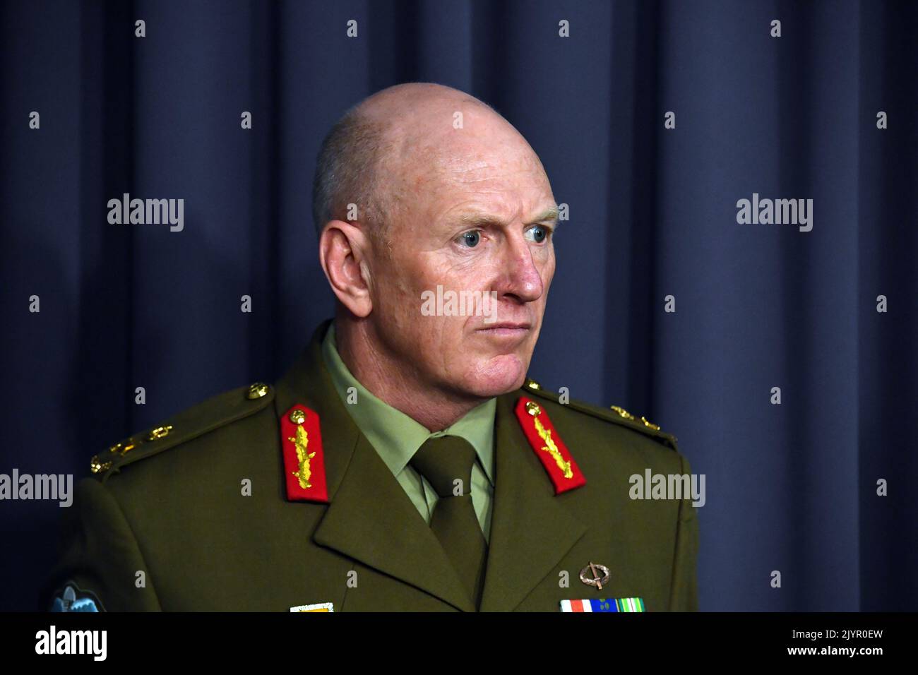 COVID-19 Taskforce Commander, Lieutenant General John Frewen at a press ...
