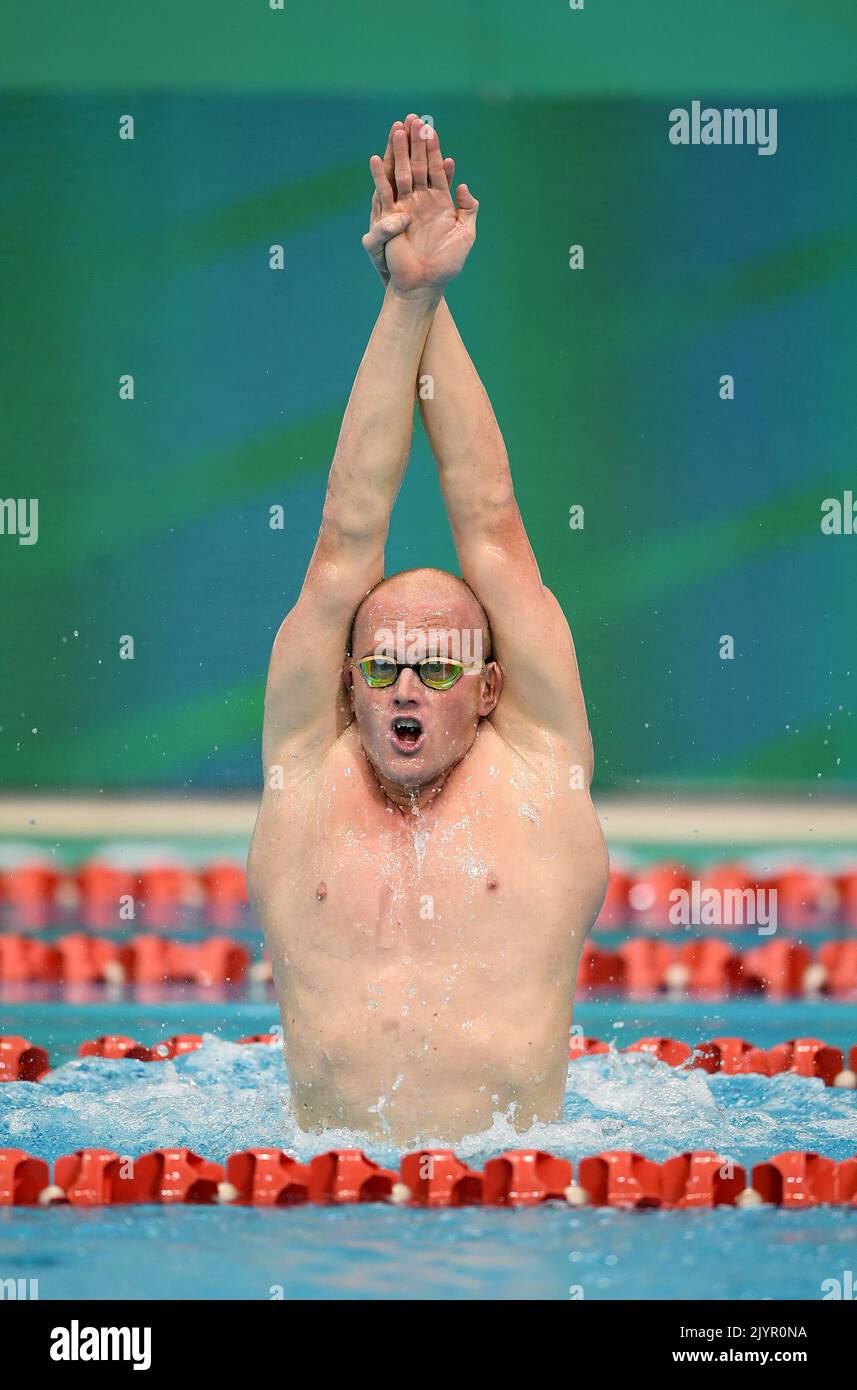David Morgan is seen warming up prior to competition at the Australian ...