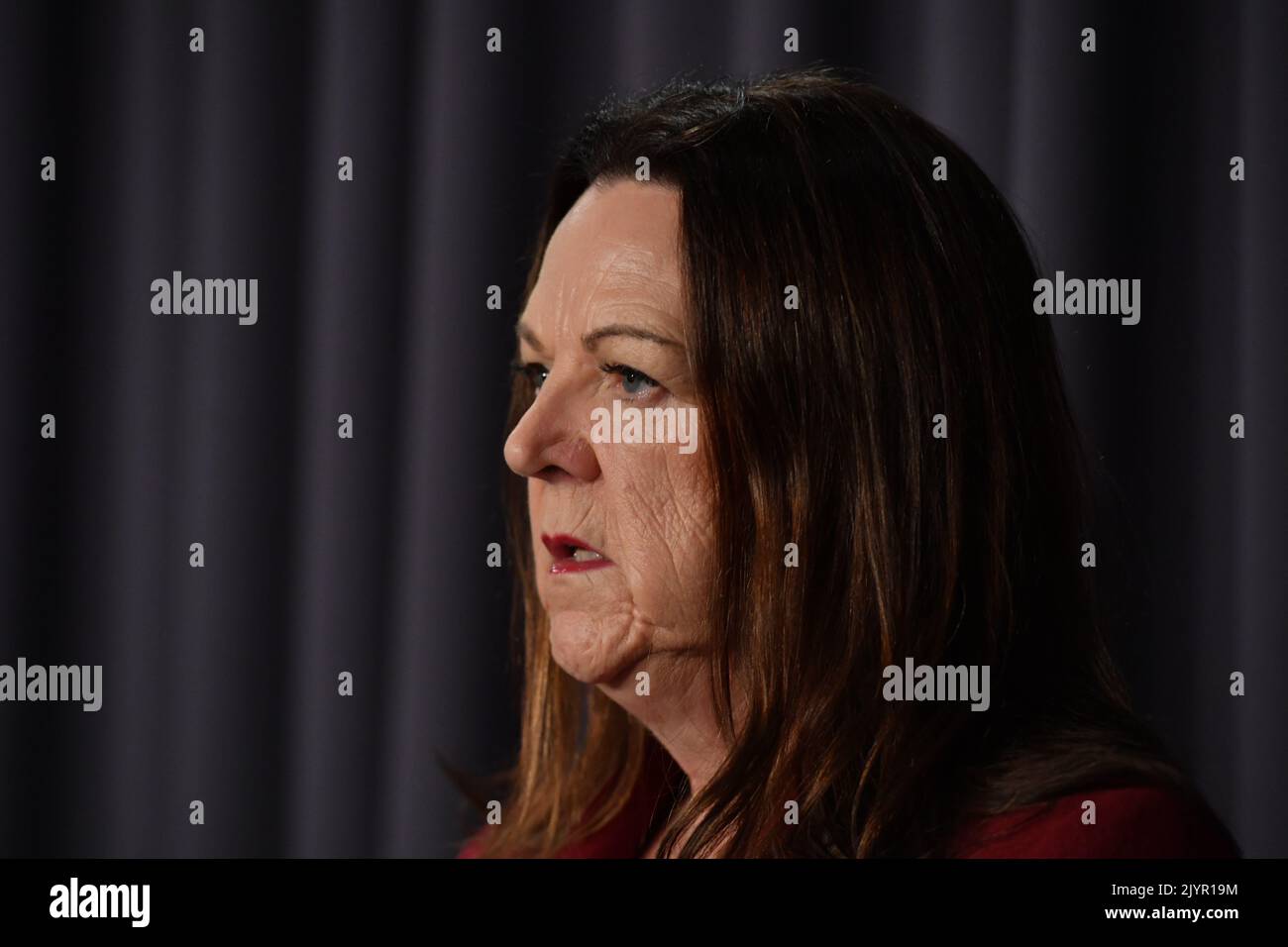 Chief Nursing And Midwifery Officer Alison Mcmillan At A Press
