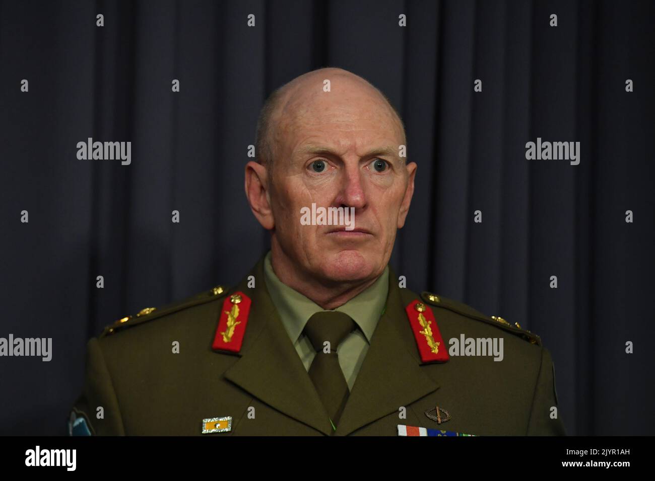 COVID-19 Taskforce Commander, Lieutenant General John Frewen at a press ...