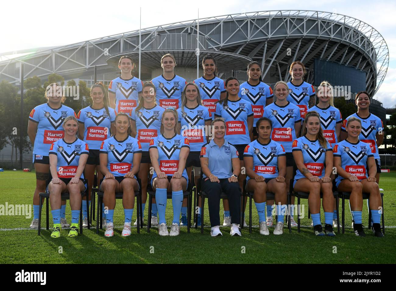 NSW Women’s State of Origin team pose for a team photo at the NSWRL ...