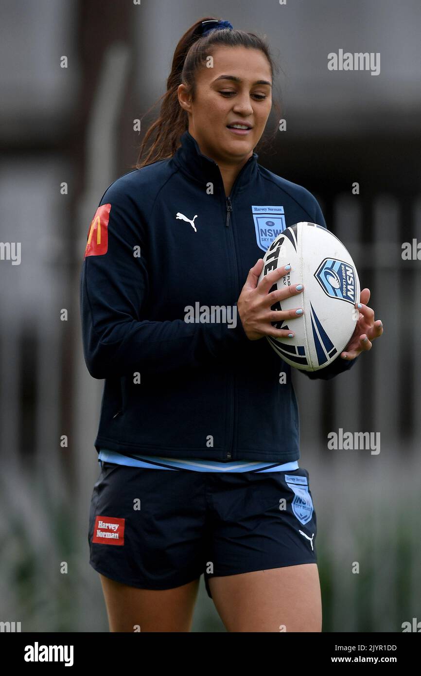 NSW Women’s State of Origin player Corban Baxter during a training ...