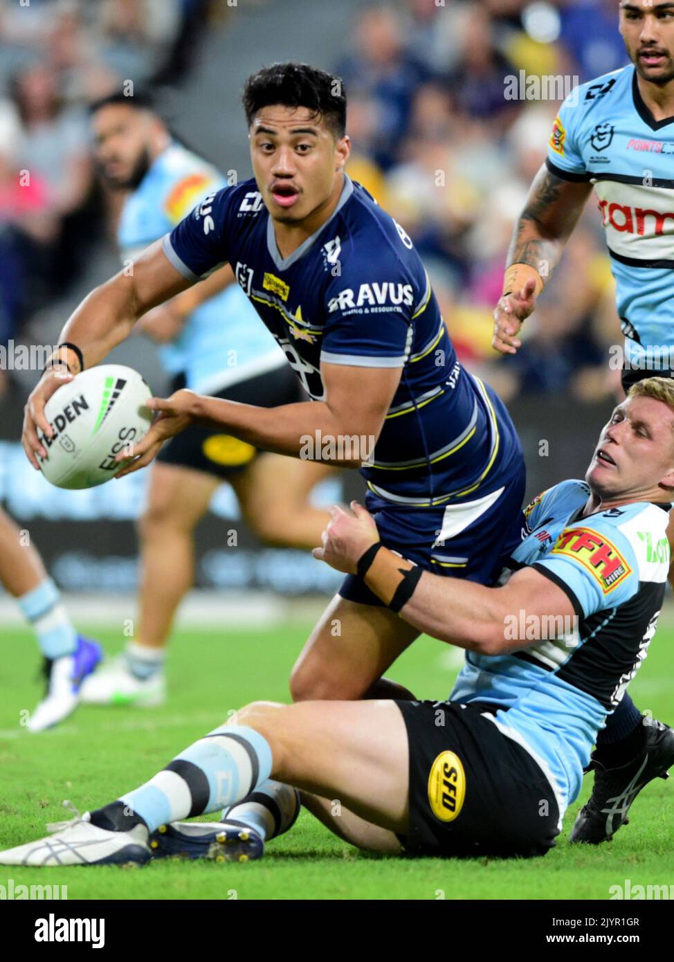 Murray Taulagi of the Cowboys during the Round 15 NRL match between the ...