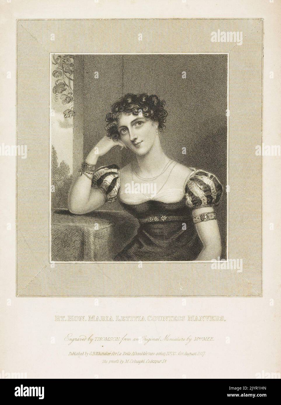 Maria letitia countess manvers hi-res stock photography and images - Alamy