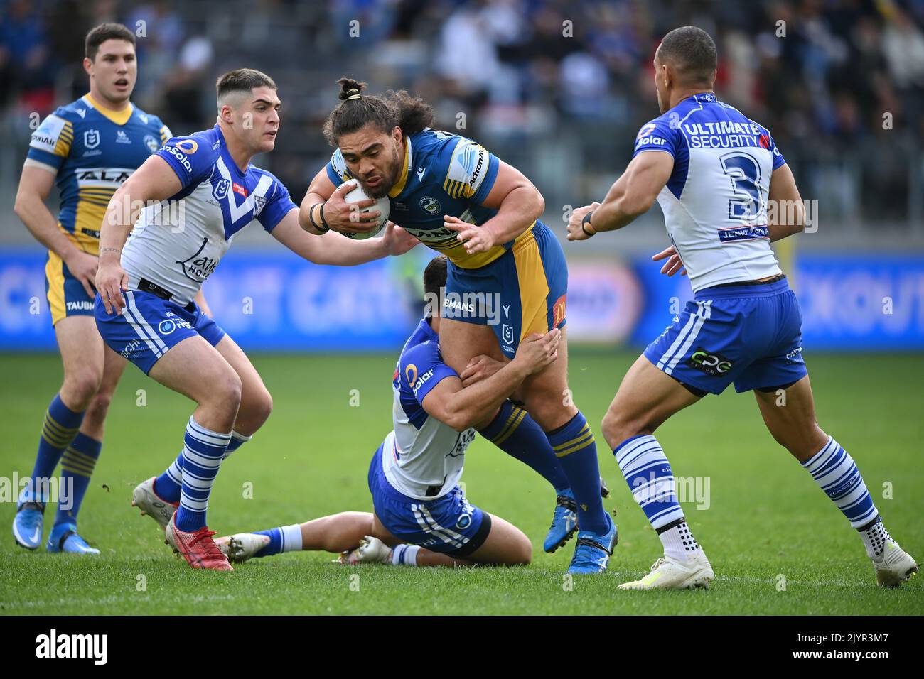 Isaiah Papalii of the Eels during the Round 15 NRL match between the ...