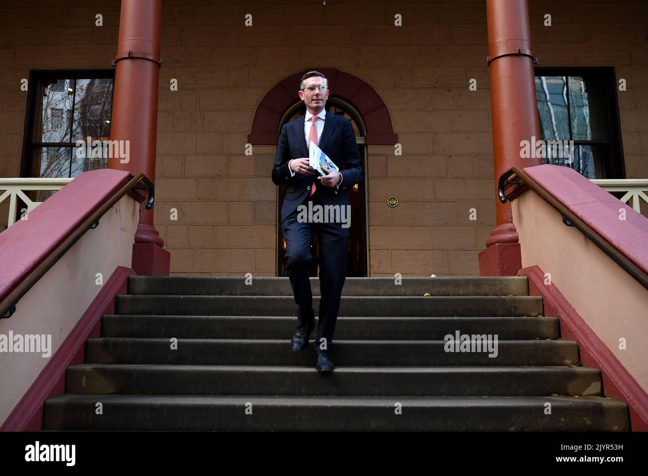 Treasurer Dominic Perrottet poses for a photo outside the NSW ...