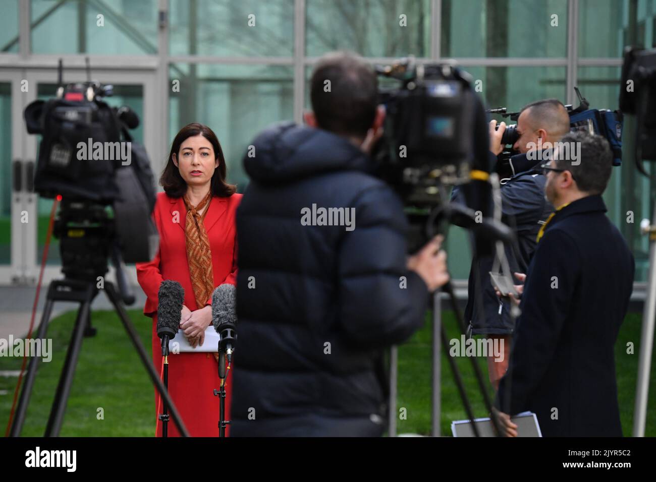 Shadow Minister for the Environment Terri Butler at a press conference ...