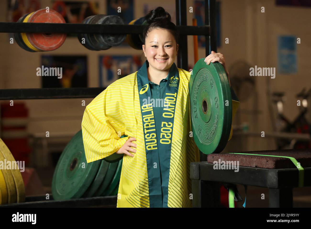 Australian weightlifter Erika Yamasaki poses for a photo during an ...