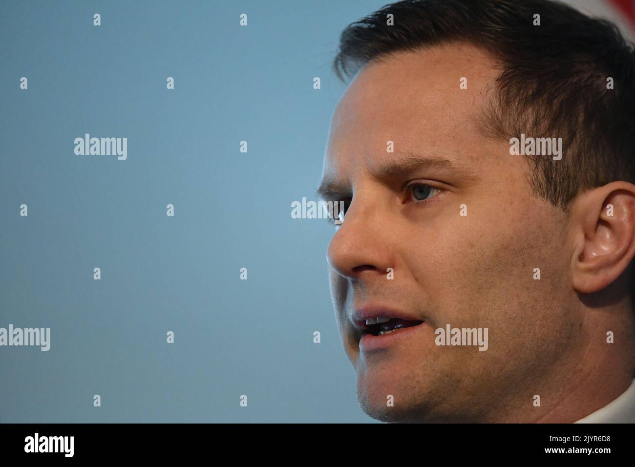 Minister for Immigration Alex Hawke at a refugee event at Parliament ...