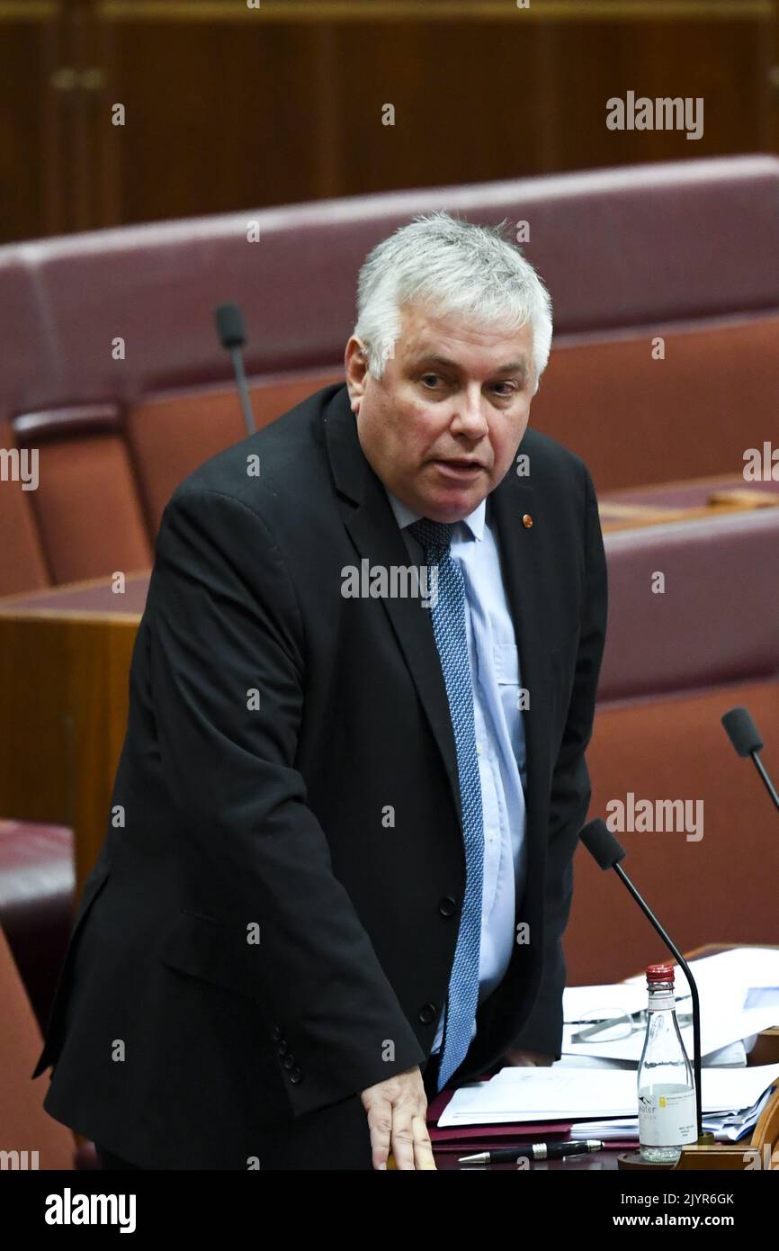 Independent Senator Rex Patrick speaks during debate in the Senate ...