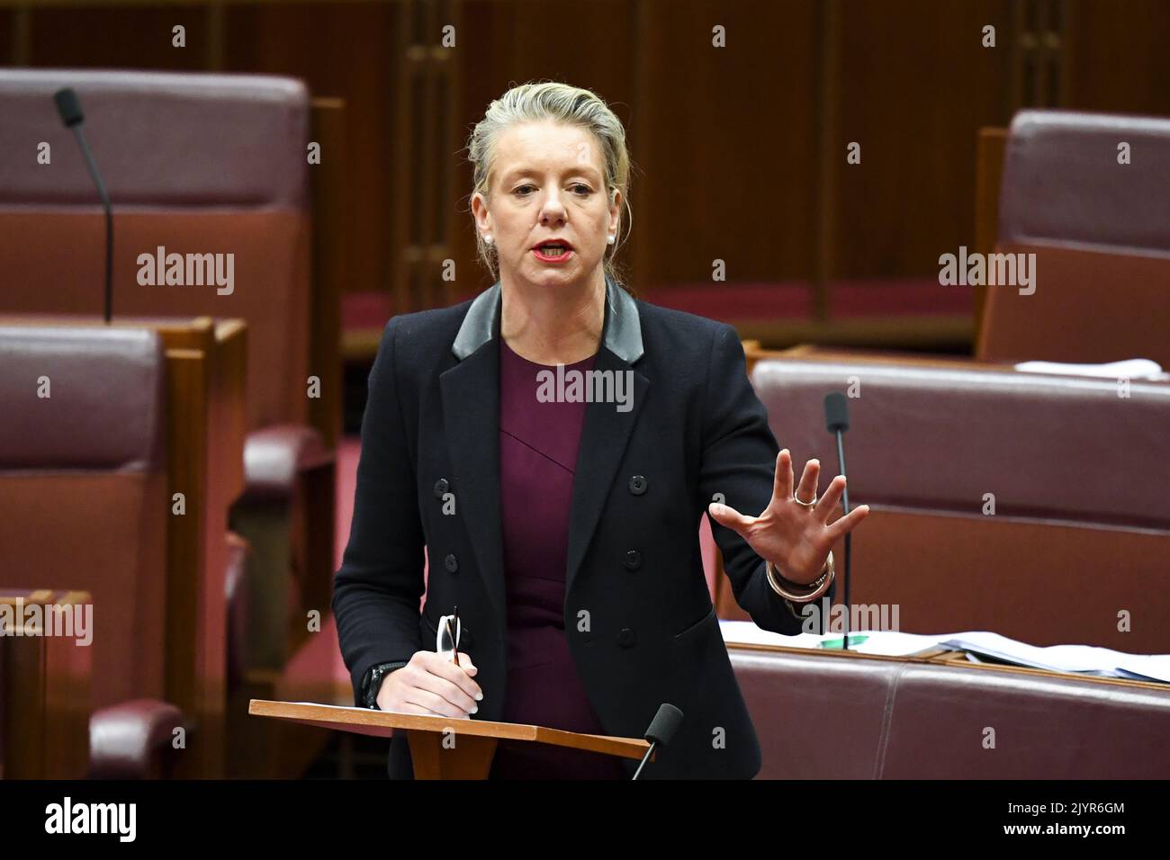 The leader of the Nationals in the Senate Bridget McKenzie speaks ...