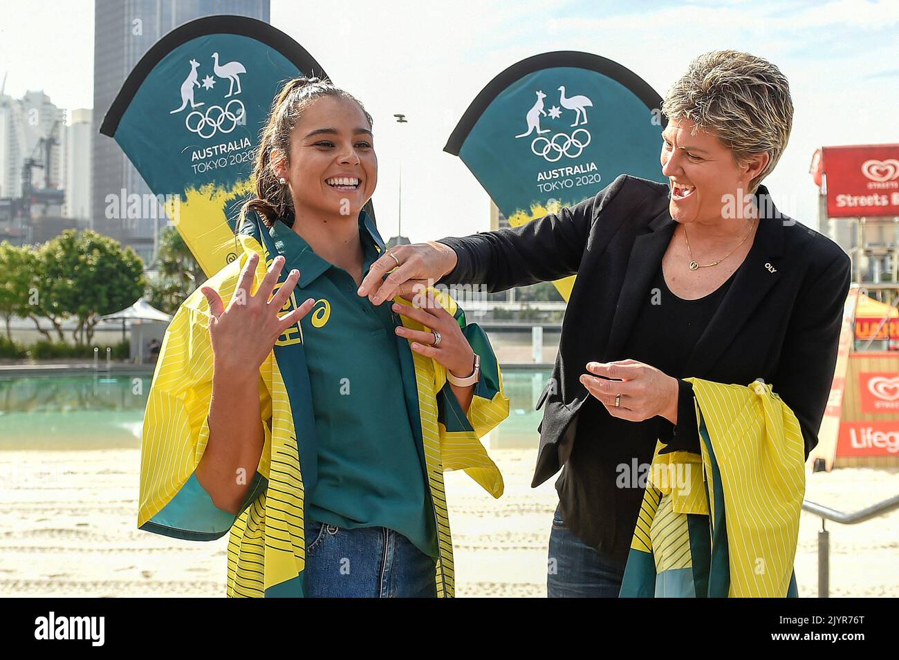 Australian beach volleyball gold medallist Kerri-Ann Pottharst presents ...
