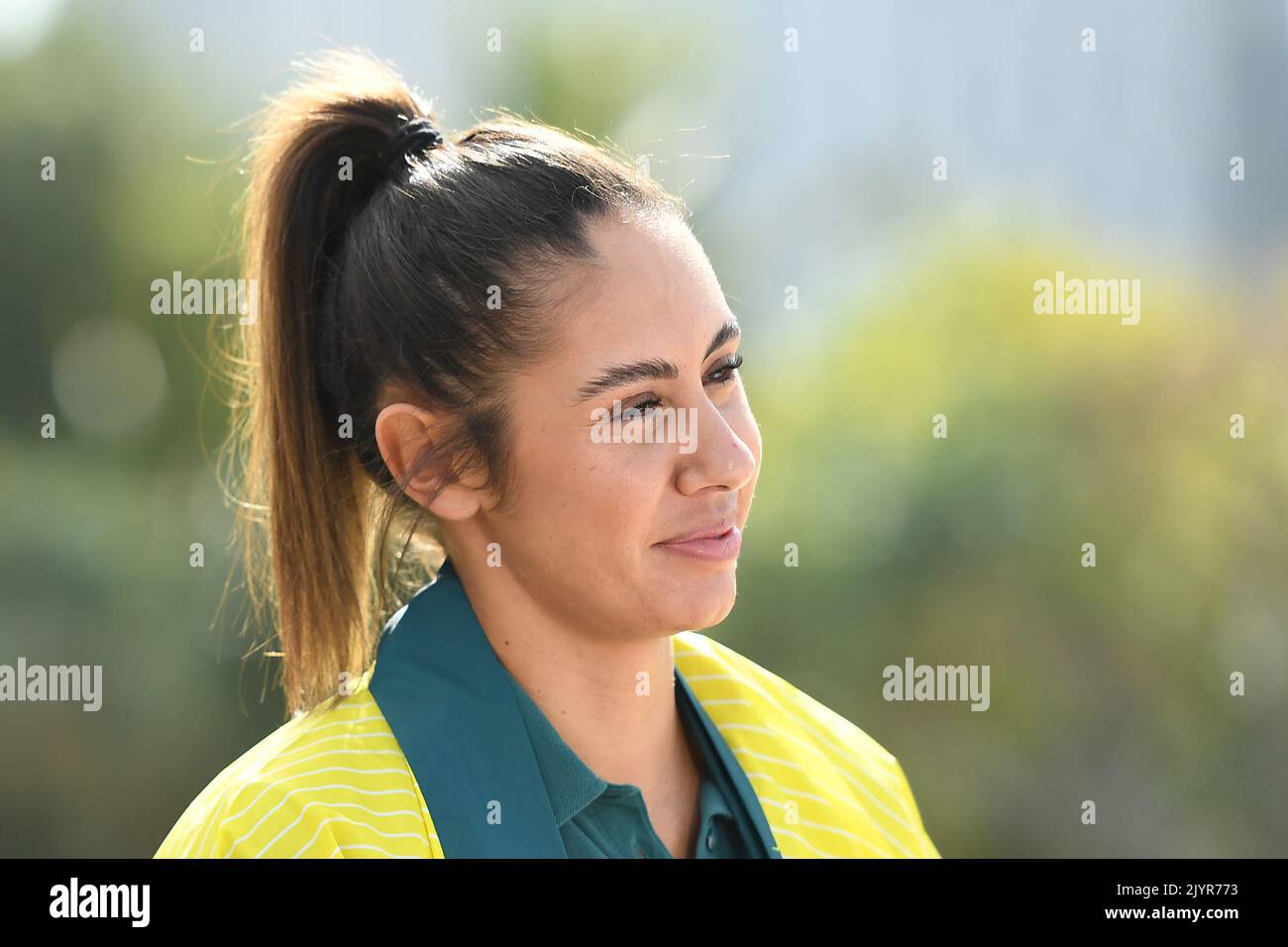 Taliqua Clancy looks on during an announcement of the Tokyo 2021 ...