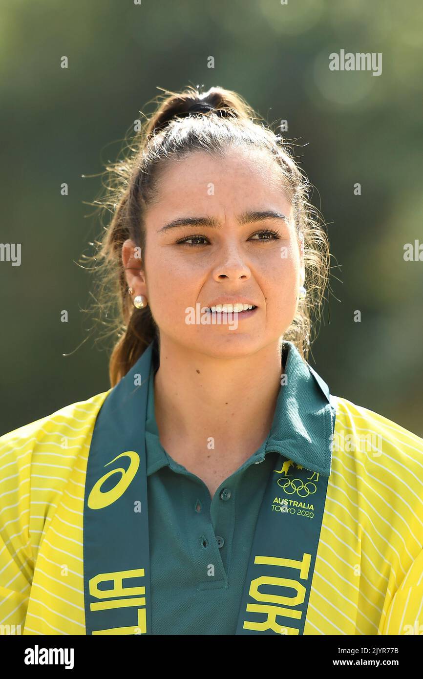 Mariafe Artacho del Solar looks on during an announcement of the Tokyo ...