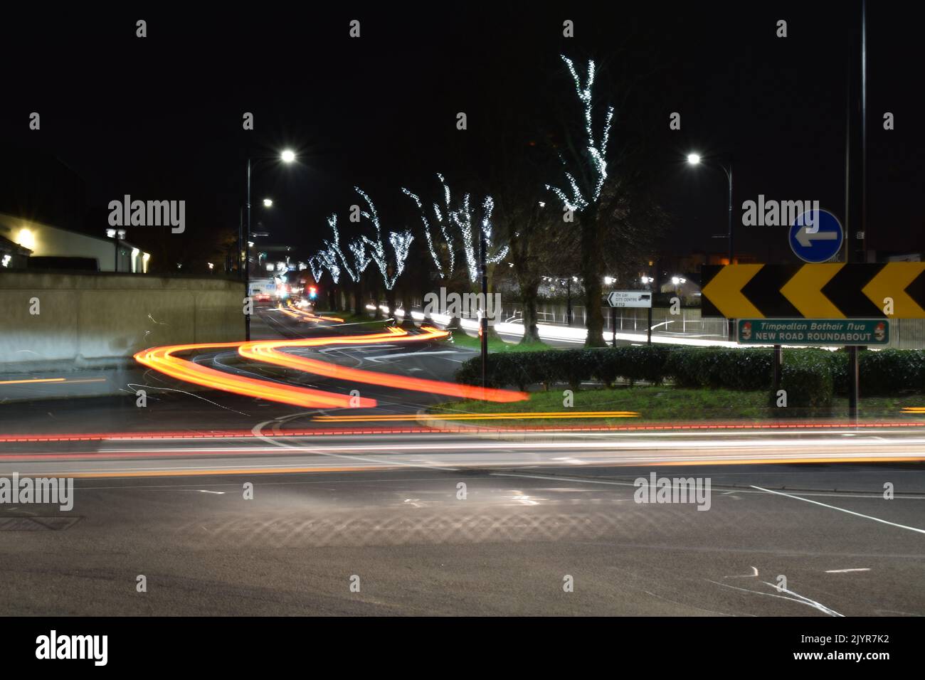 Car light trail, Castlecomer Road, Kilkenny, Ireland Stock Photo - Alamy