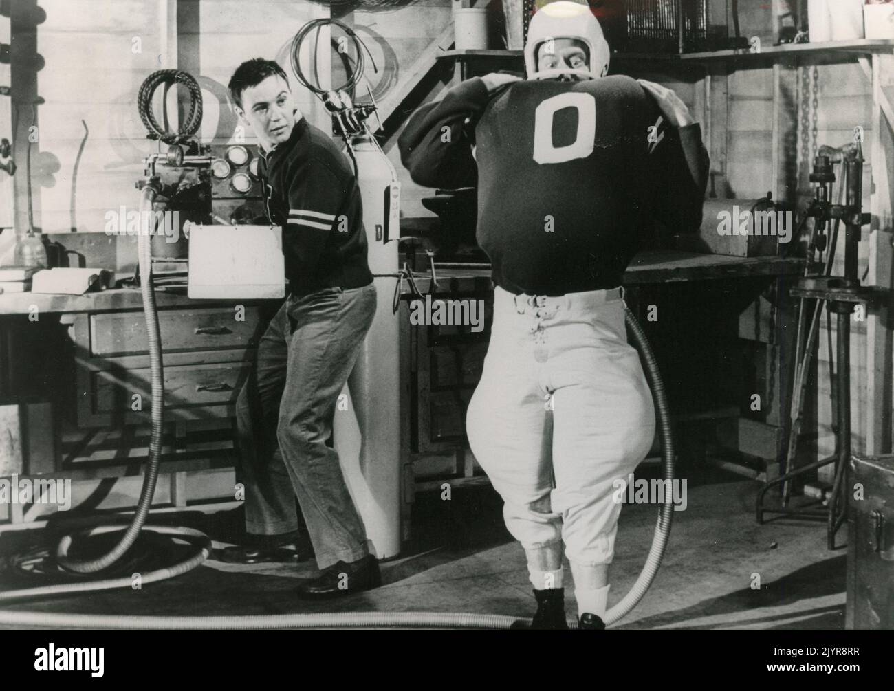 Actors Tommy Kirk and Leon Tyler in the movie Son of Flubber, USA 1963 ...