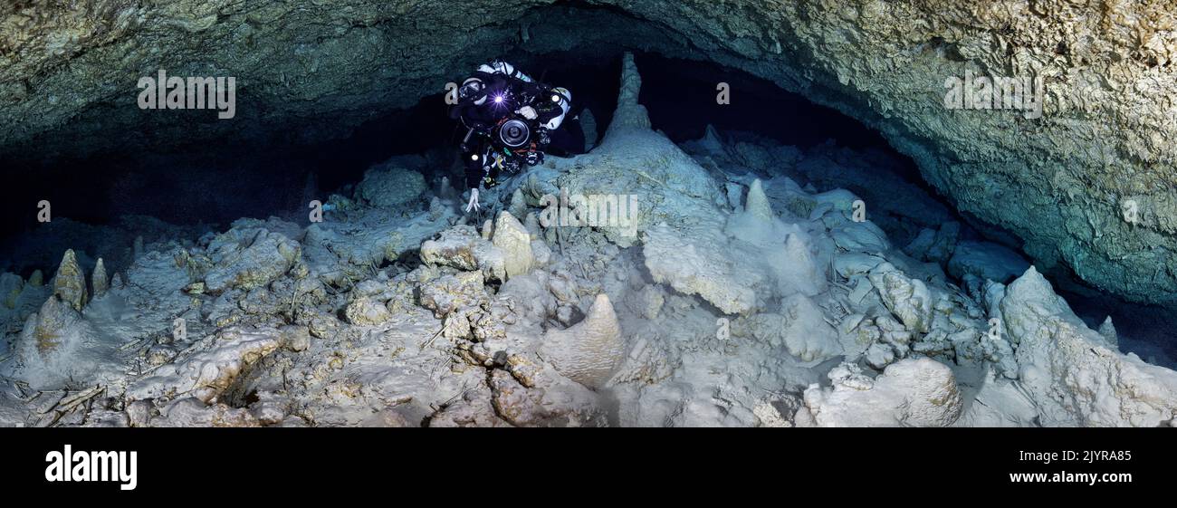 The cave in panoramic view. A panorama made up of 12 photos to capture ...