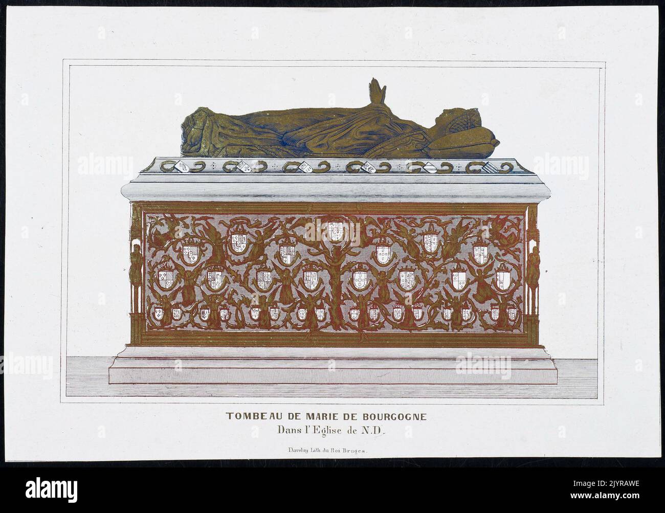 The Tomb of Marie de Bourgogne, located in the Church of the ...