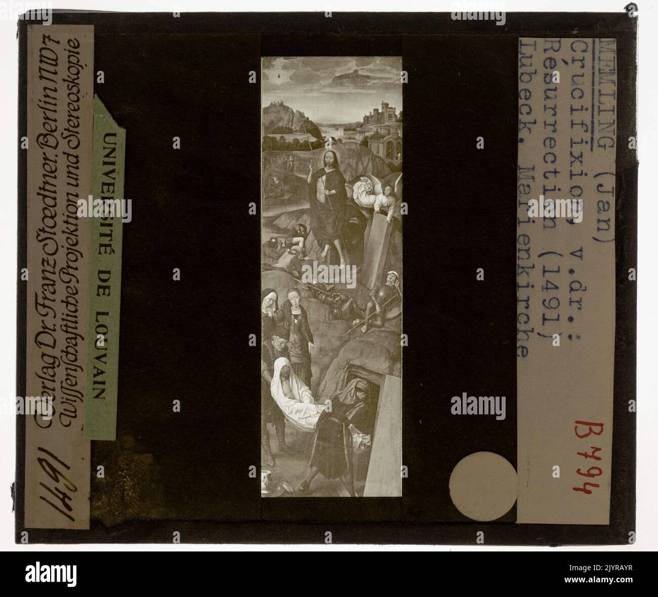 Hans Memling. Altar Tripty Passion of Christ Central Panel, Detail: Resurrection Stock Photo - Alamy