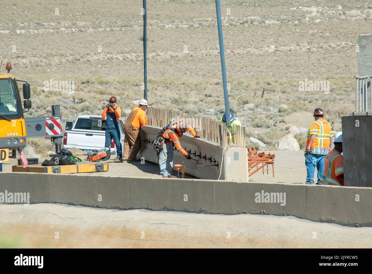 This road project near Olancha in Inyo County, CA, USA is building a ...