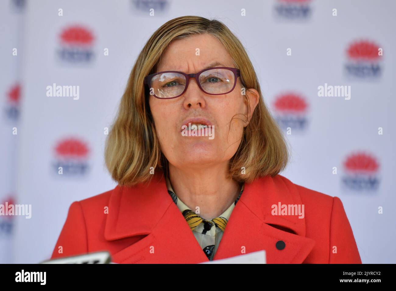 NSW Chief Health Officer Dr Kerry Chant at a press conference to ...