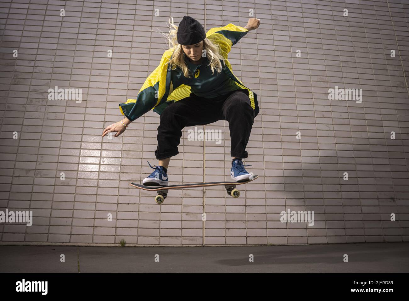 Australian Olympic Skateboarder Hayley Wilson poses for a photograph ...