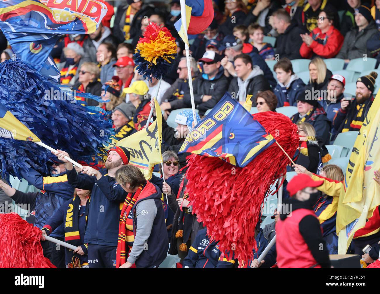 Crows supporters during the AFL Round 16Êmatch between Adelaide Crows ...