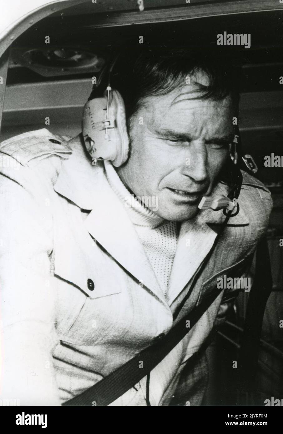 American actor Charlton Heston in the movie Airport 1975, USA 1974 ...