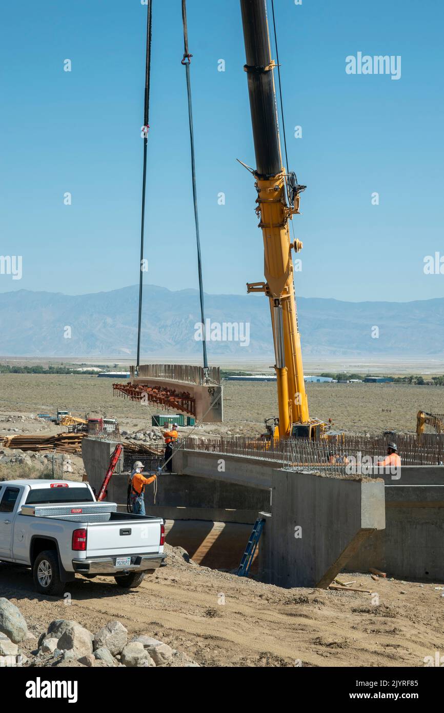 This road project near Olancha in Inyo County, CA, USA is building a ...