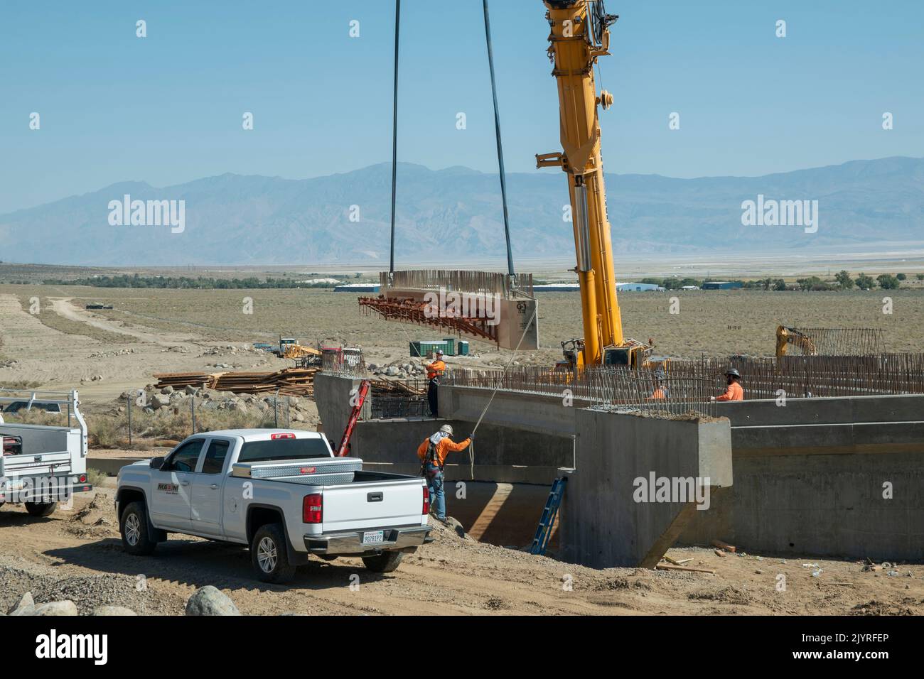 This road project near Olancha in Inyo County, CA, USA is building a ...