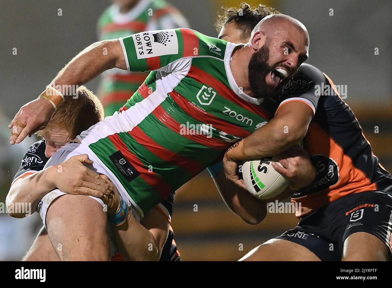 Mark Nicholls of the Rabbitohs during the Round 16 NRL match between ...