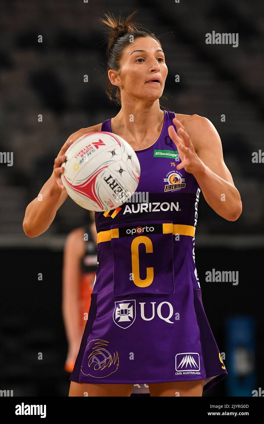 Kim Ravaillion of the Firebirds in action during the Round 9 Super ...