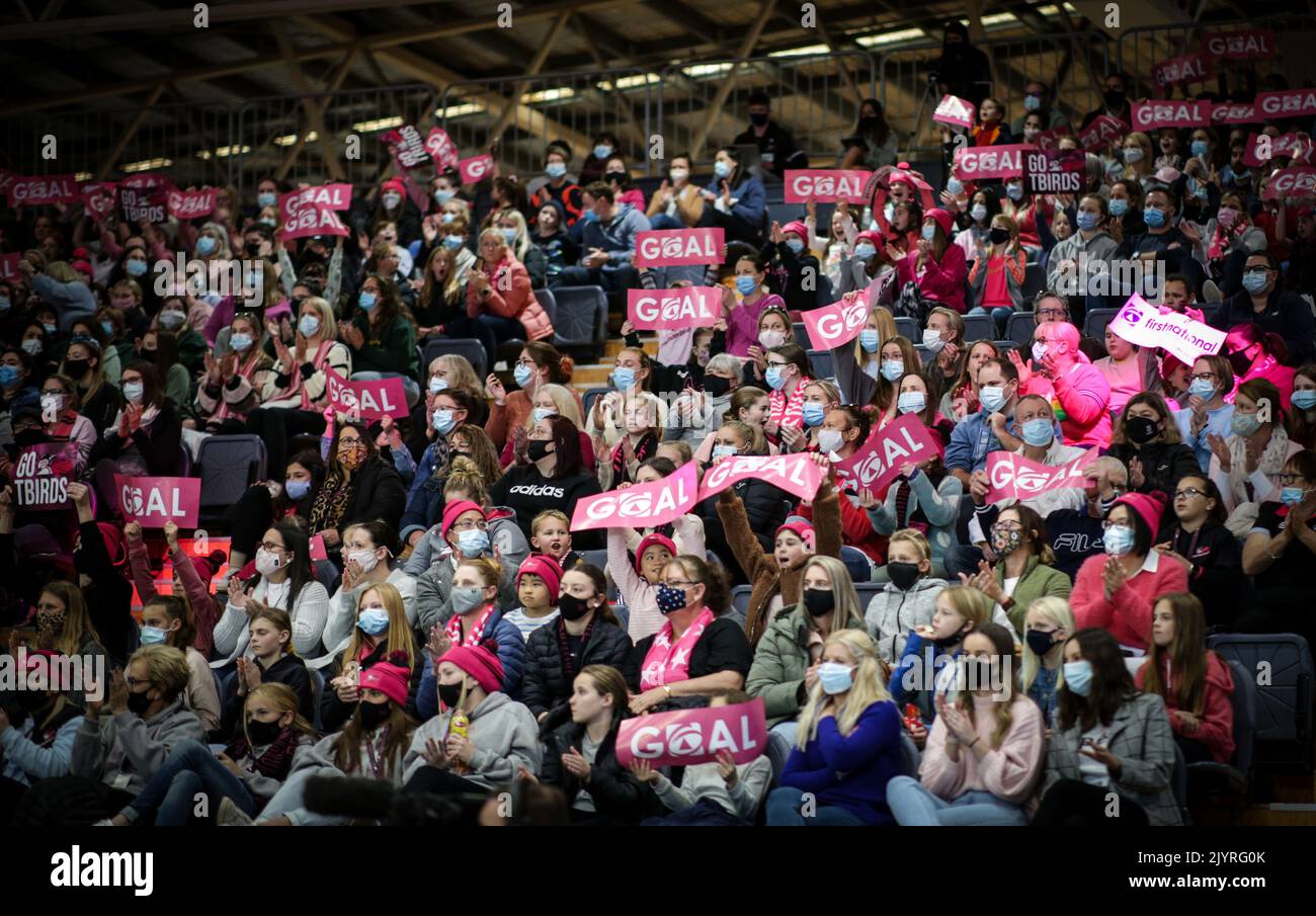 Crowd during the Round 9 Super Netball match between the Adelaide ...
