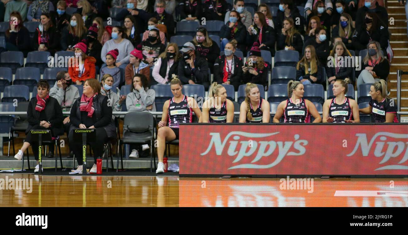 Thunderbirds assistant coach Cathy Fellows with Head coach Tania Obst ...