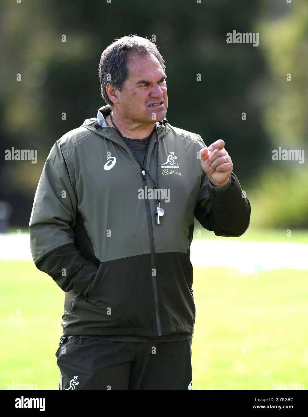 Wallabies coach Dave Rennie is seen during an Australian Wallabies ...