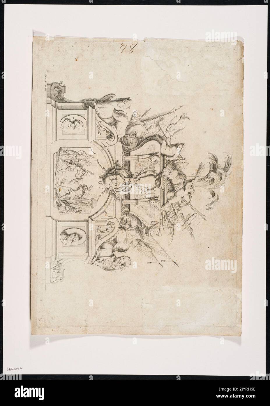 This grave monument features elaborate decorations of mythological ...