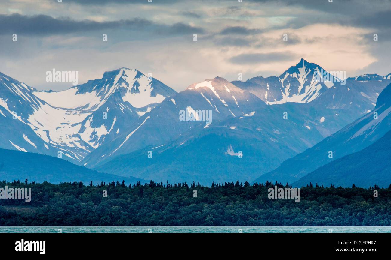 Stunning views from the sea to the mountains and forests in the fjords ...